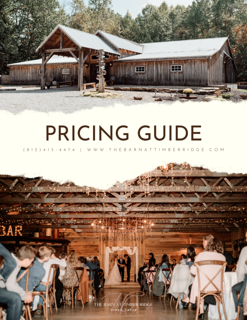 PRICING GUIDE ~ The Barn At Timber Ridge, Nashville Indiana Wedding Cost
